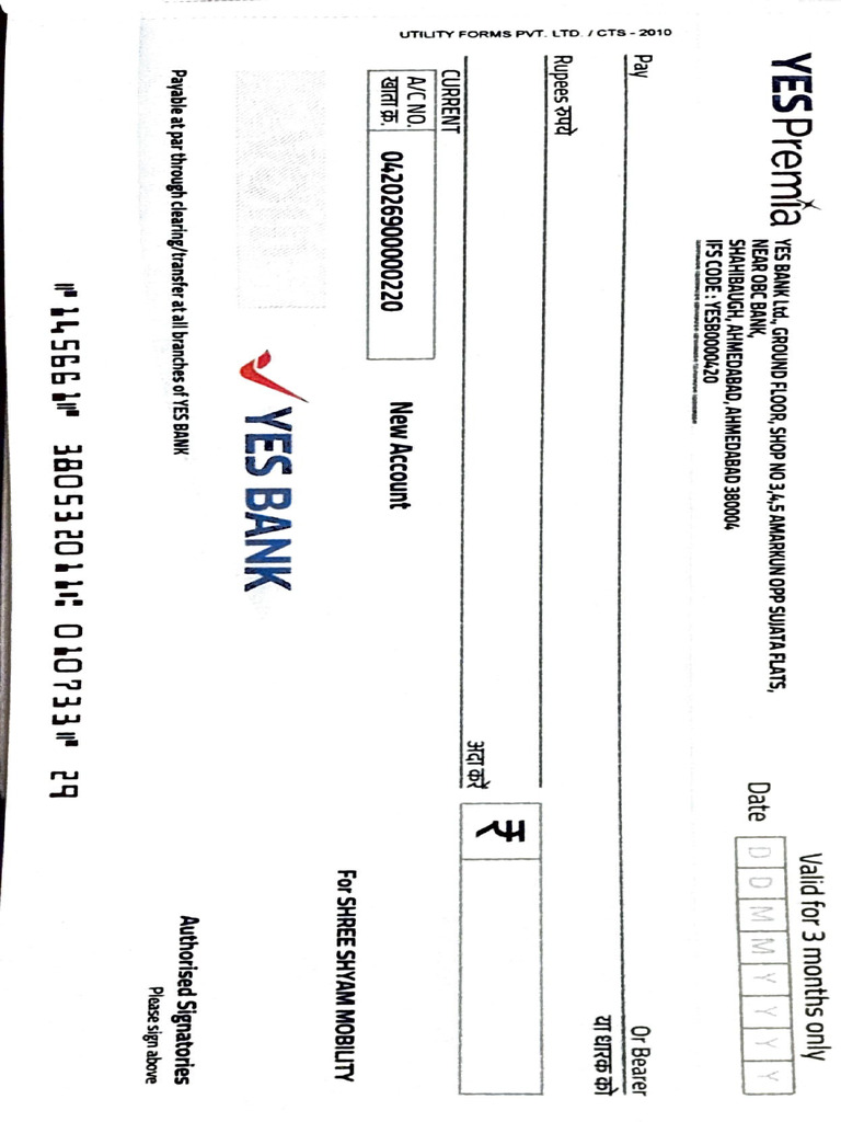Shree Shyam Yes Bank | PDF