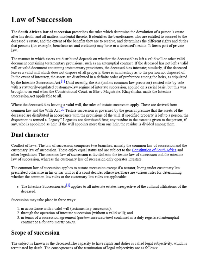 Law of Succession - GCM Legal - 087 153 1998 | PDF | Will And Testament ...