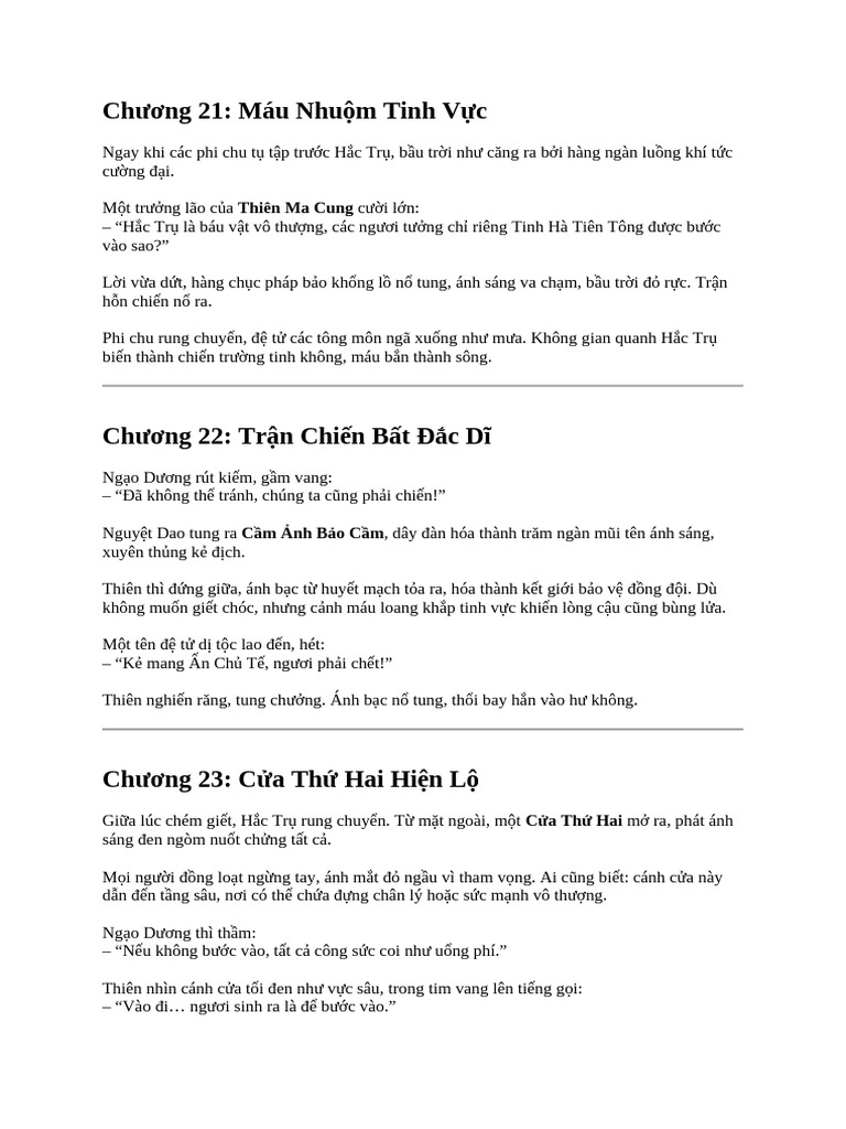 Chương 21 Máu Nhu M Tinh V C | PDF