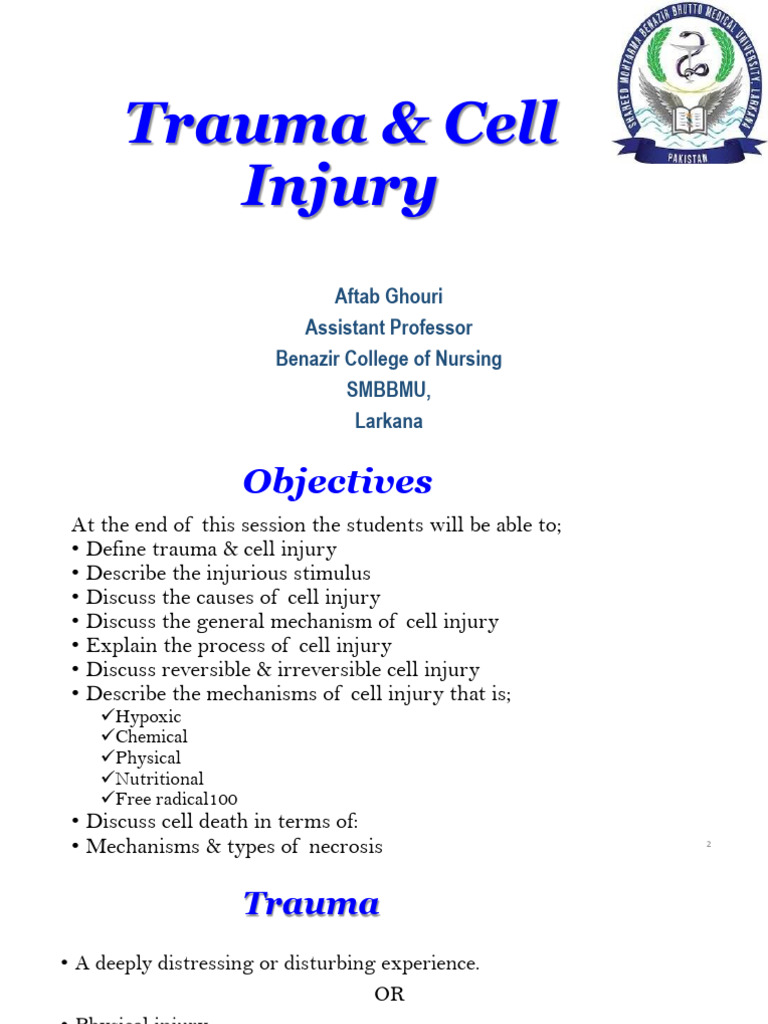Unit 4 Trauma and Cell Injury by Aftab Ghouri | PDF | Necrosis ...