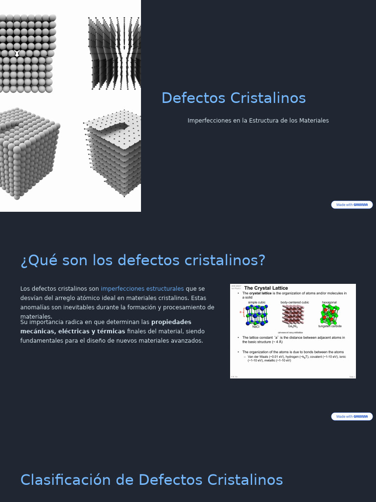 Defectos Cristalinos | PDF | Fractura | Dislocación