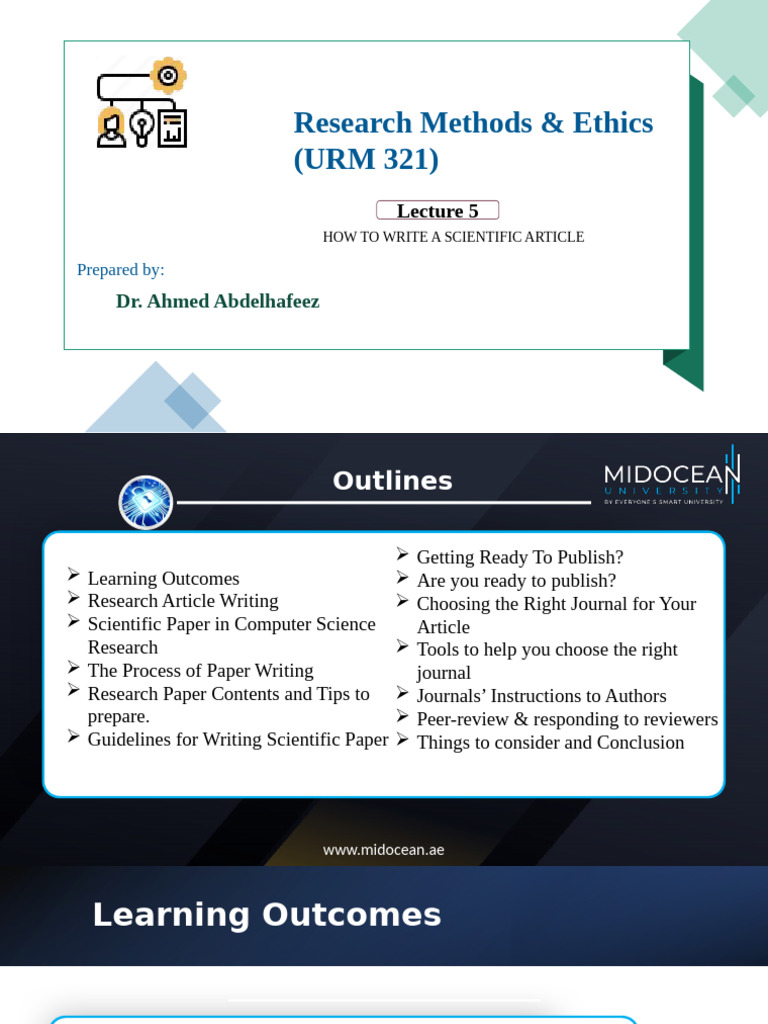 Lec 5 How To Write A Scientific Article | PDF | Abstract (Summary ...