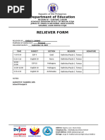 Reliever Form | PDF
