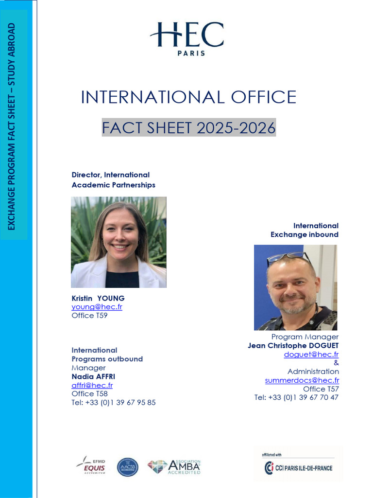 HEC Paris Exchange Program 2025-2026 | PDF | Cost Of Living | Lunch