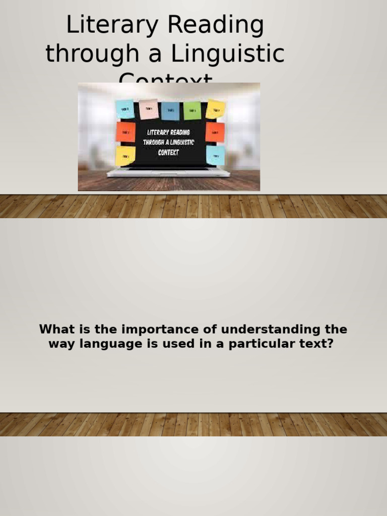Understanding Linguistic Context in Literature | PDF | Clause | Subject ...
