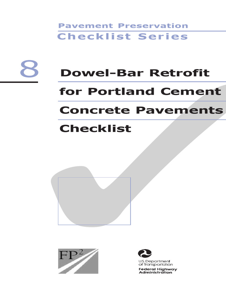 Dowel Bar Retrofit Checklist Guide | PDF