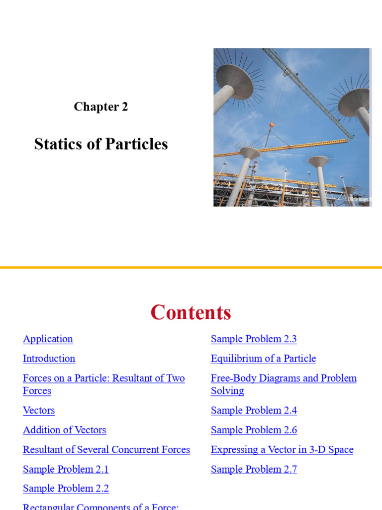 Statics of Particles: Forces & Equilibrium | PDF | Euclidean Vector | Force