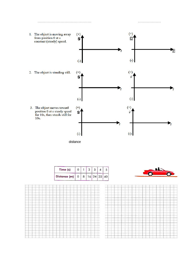 Grade 7 Uniform Motion Worksheet | PDF