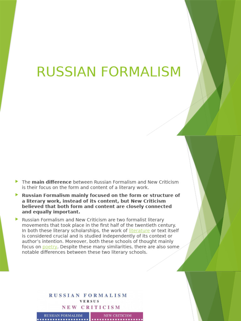 Russian Formalism | PDF | Human Communication | Aesthetics