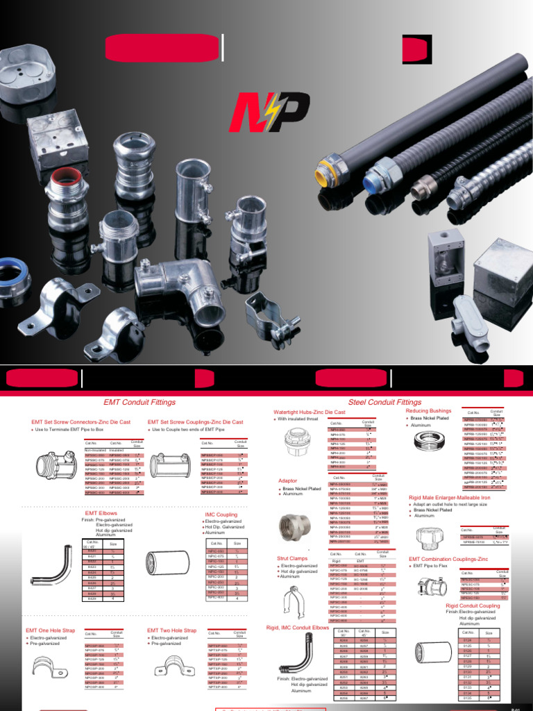 EMT and Rigid Conduit Fittings Guide | PDF | Pipe (Fluid Conveyance ...