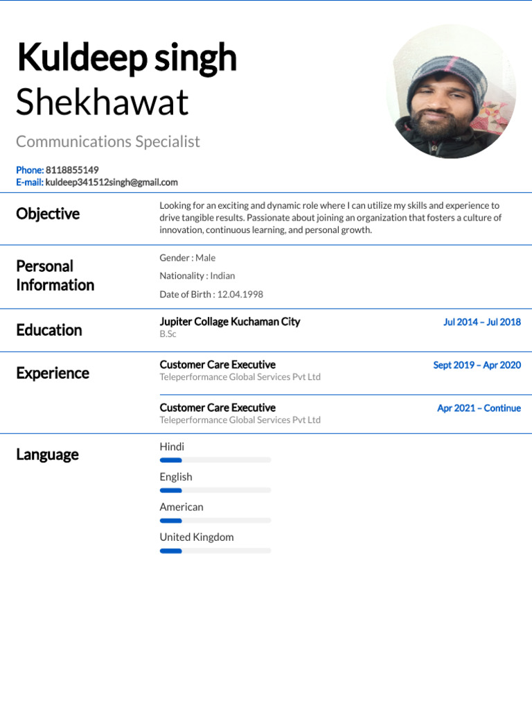 Customer Care Executive Resume | PDF