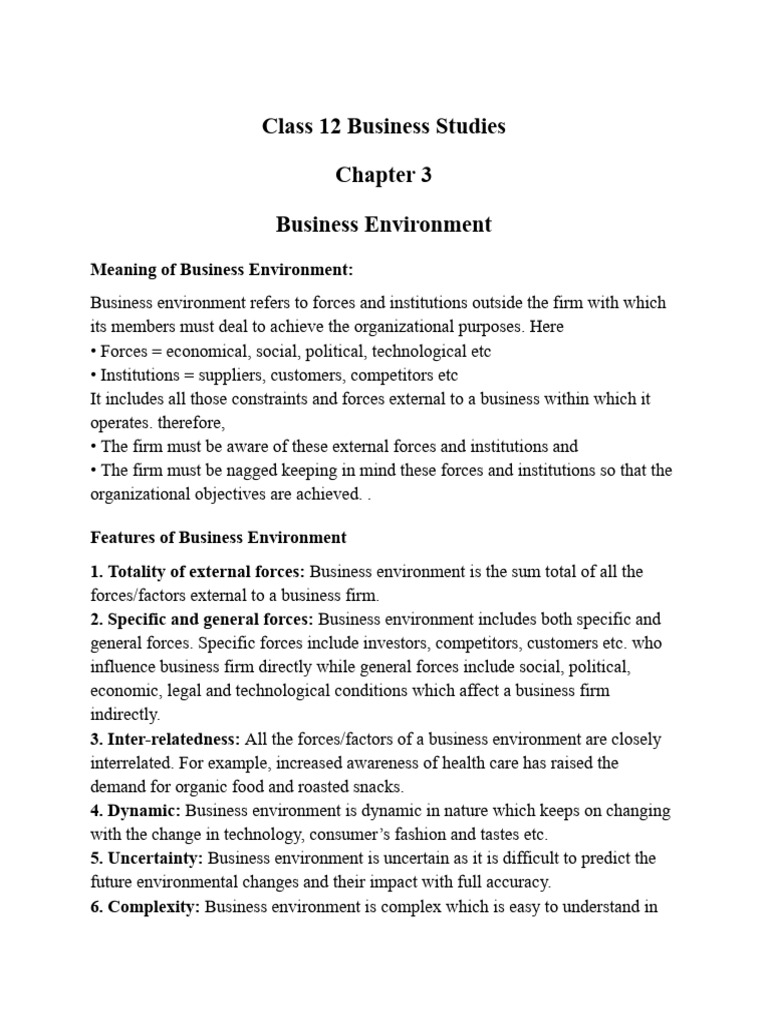 Understanding Business Environment | PDF | Market (Economics) | Economics