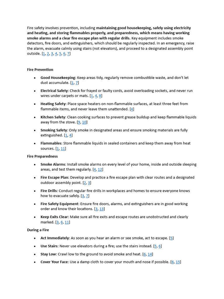 Essential Fire Safety Guidelines | PDF | Housekeeping | Fires