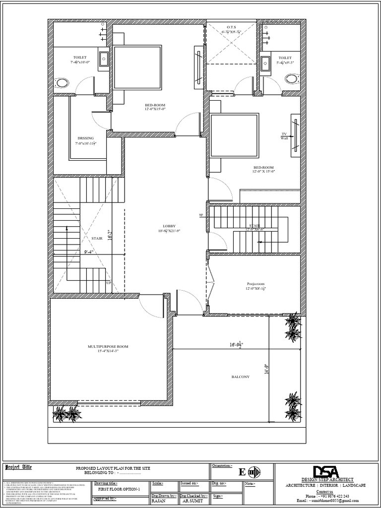 Proposed Layout Plan for Residence | PDF