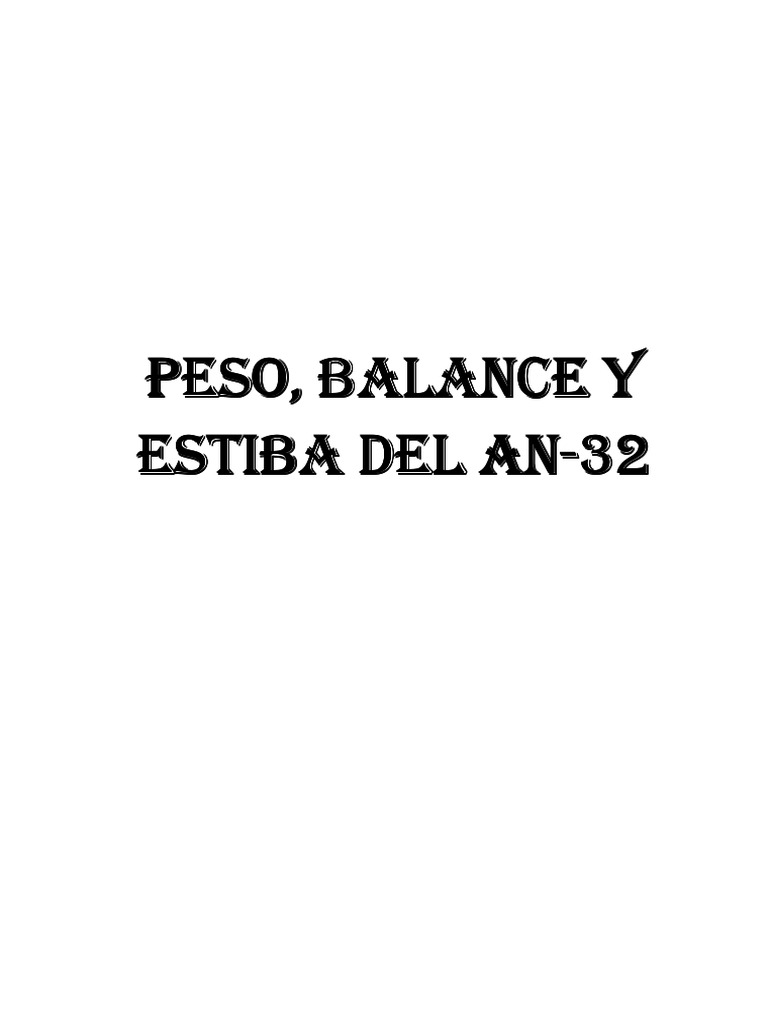 16 Peso, Balance y Estiba Ok | PDF | Avión | Ingeniería Aeroespacial