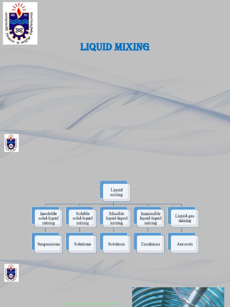 Liquid Mixing 1 | PDF | Laminar Flow | Diffusion