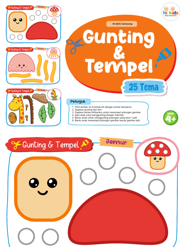 Aktivitas Gunting dan Tempel Anak | PDF
