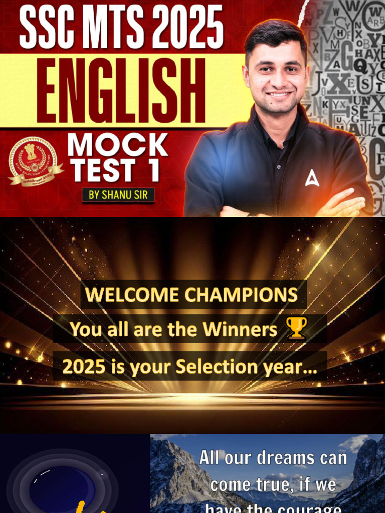 SSC Mts Mock Test 01 | PDF | Fingerprint