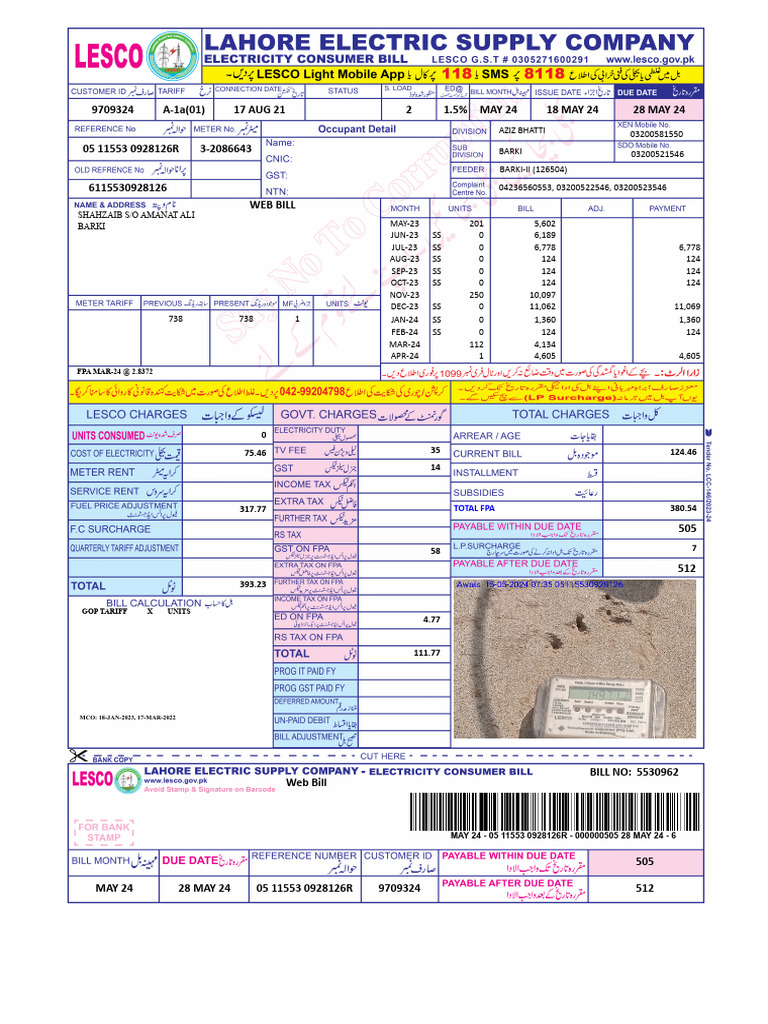 Lesco - Web Bill | PDF