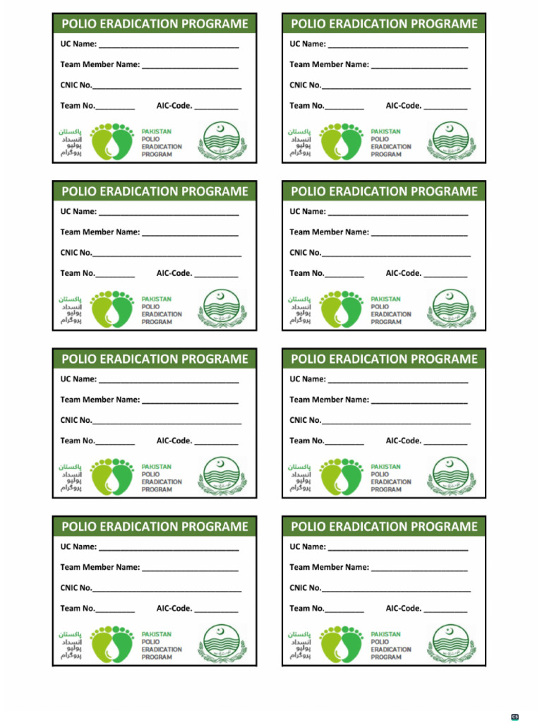 Polio Team Card | PDF