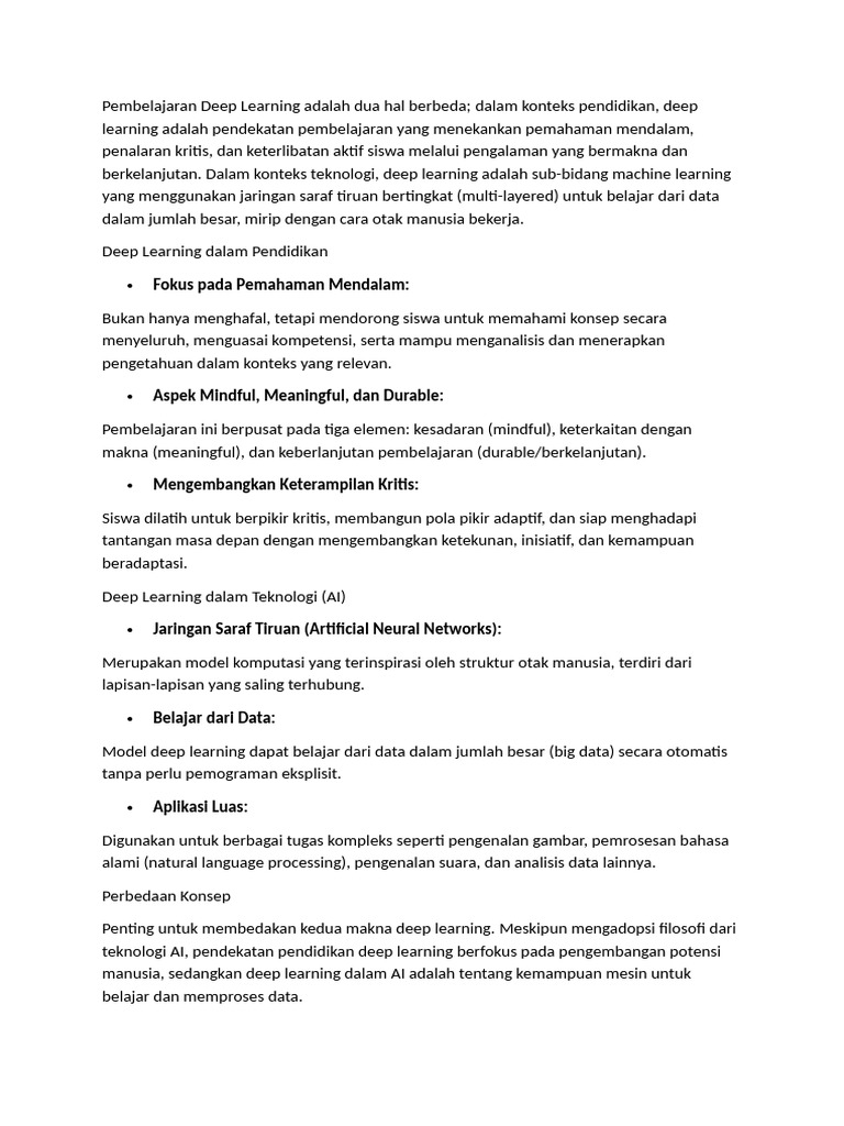 Pembelajaran Deep Learning | PDF