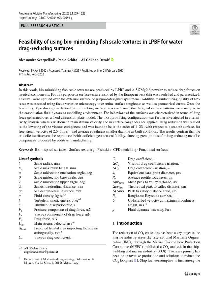Feasibility of Using Bio-Mimicking Fish Scale Textures in LPBF For ...
