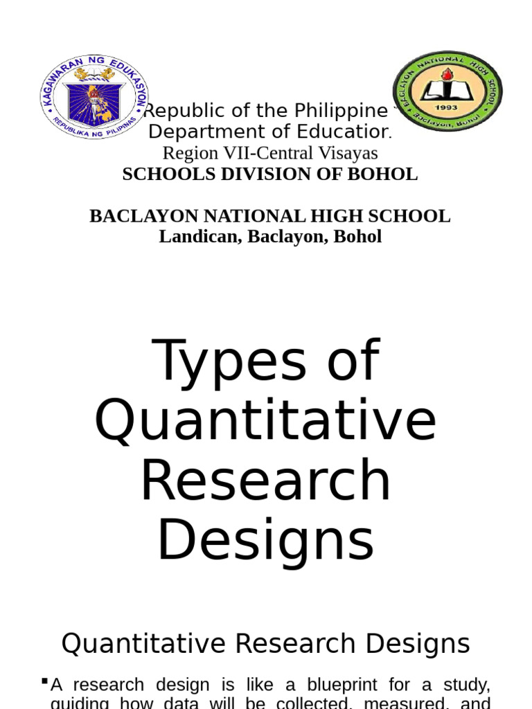 Types of Quantitative Research Designs | PDF | Quantitative Research ...