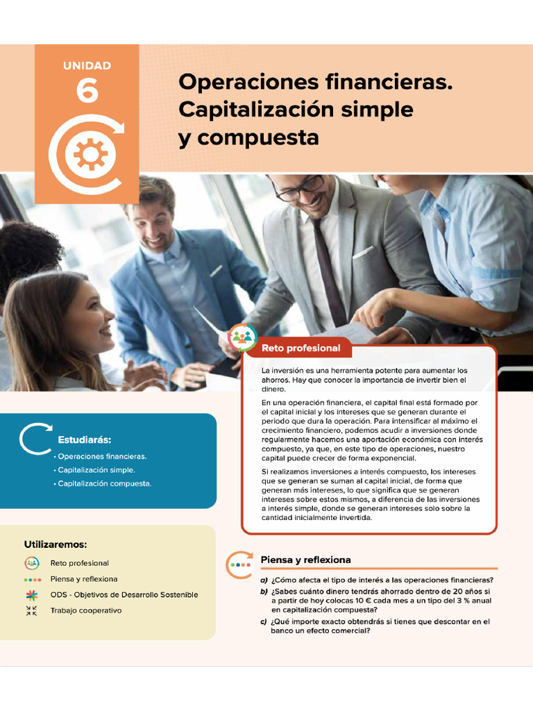 TEMA 6. Operaciones Financieras. Capitalización Simple y Compuesta | PDF