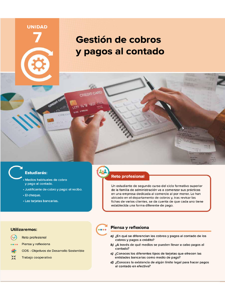 TEMA 7. Gestión de Cobros y Pagos Al Contado | PDF
