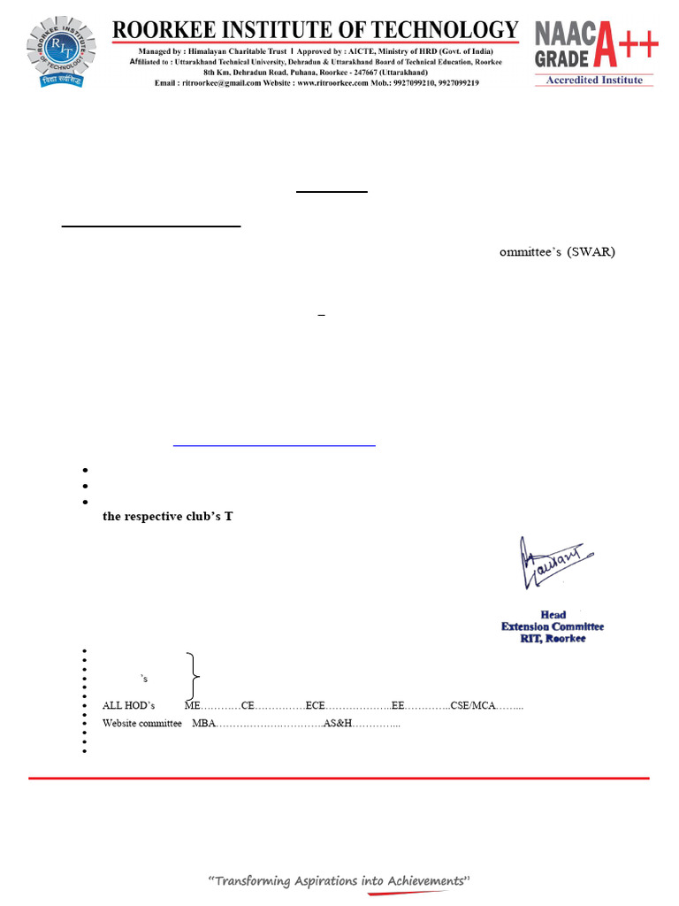 SWAR Auditions Notice | PDF