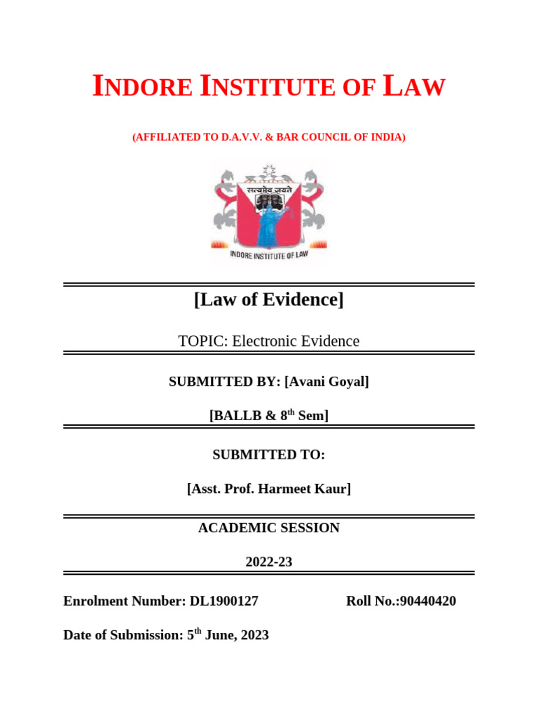 Electronic Evidence | PDF | Microform | Evidence