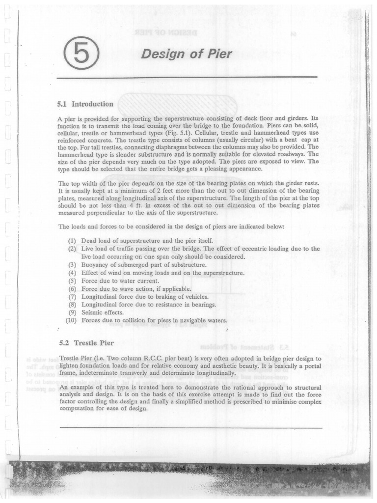 Concrete Bridge Design5 PIER | PDF