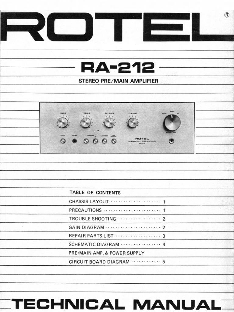 Rotel Ra-212 SM | PDF