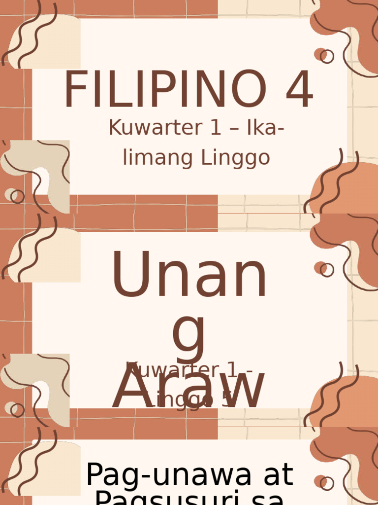 Fil4 - Q1 - Week 5 - Tekstong Impormatibo | PDF