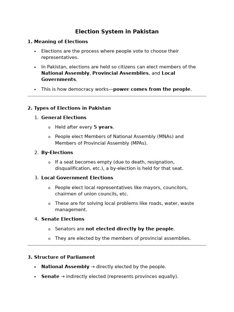 Overview of Pakistan's Election System | PDF | Voting | Elections