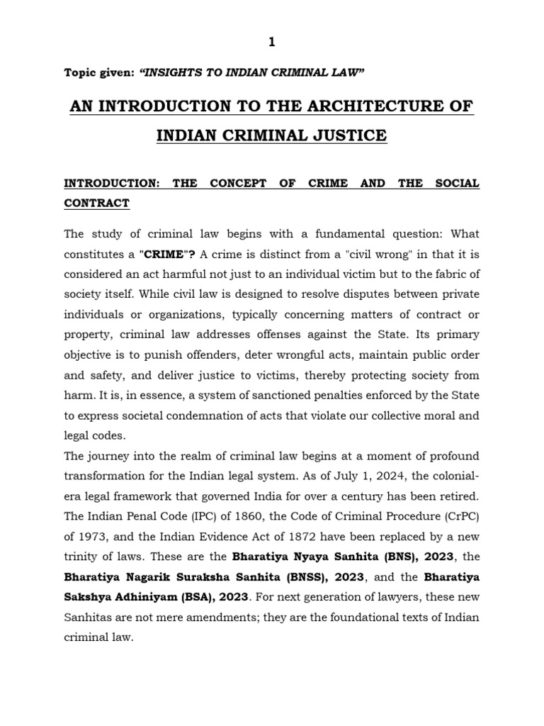 "Insights To Indian Criminal Law" by Adv - SSN | PDF | Mens Rea ...