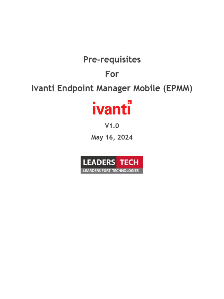 Ivanti Endpoint Manager 2024 Requirements | PDF | Port (Computer ...
