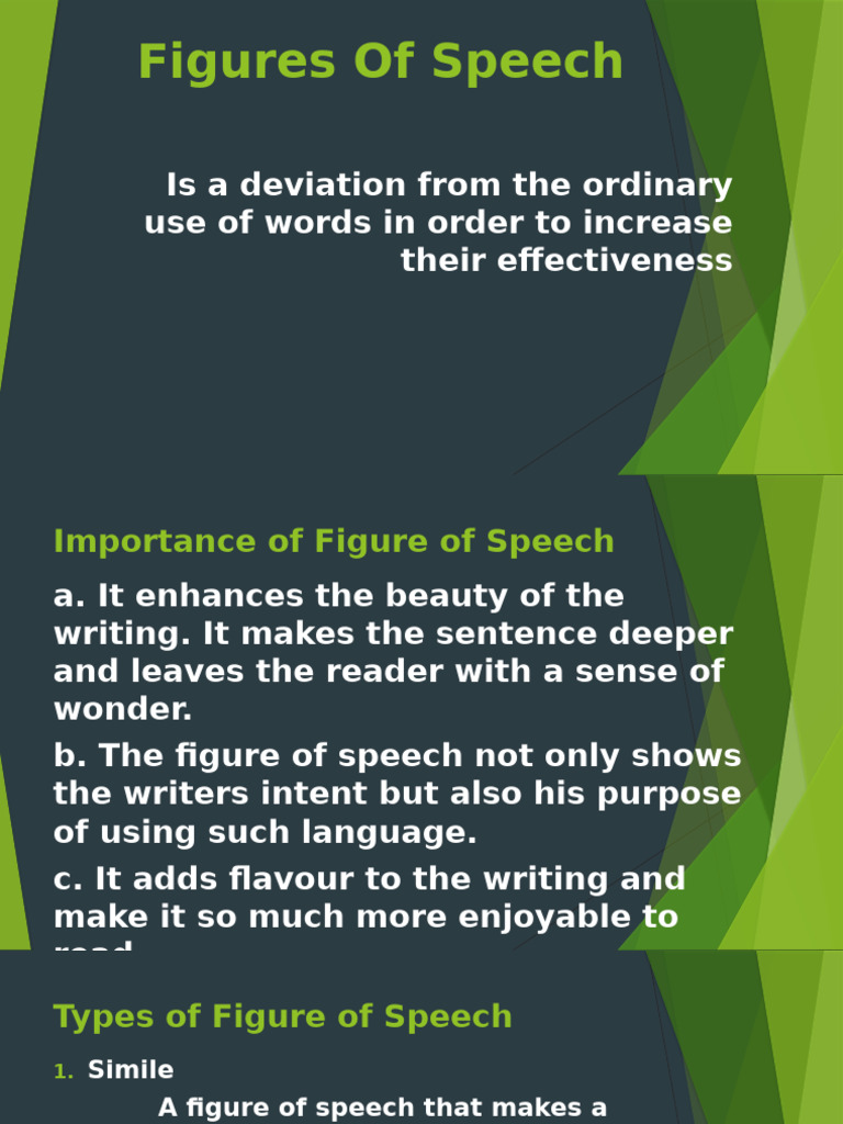 Importance of Figures of Speech | PDF | Senses | Taste