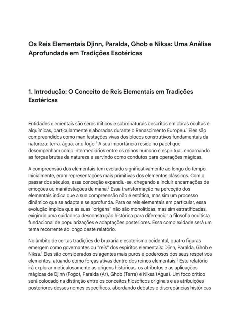 Reis Elementais: Djinn e Paralda | PDF | Esoterismo ocidental | Hermetismo