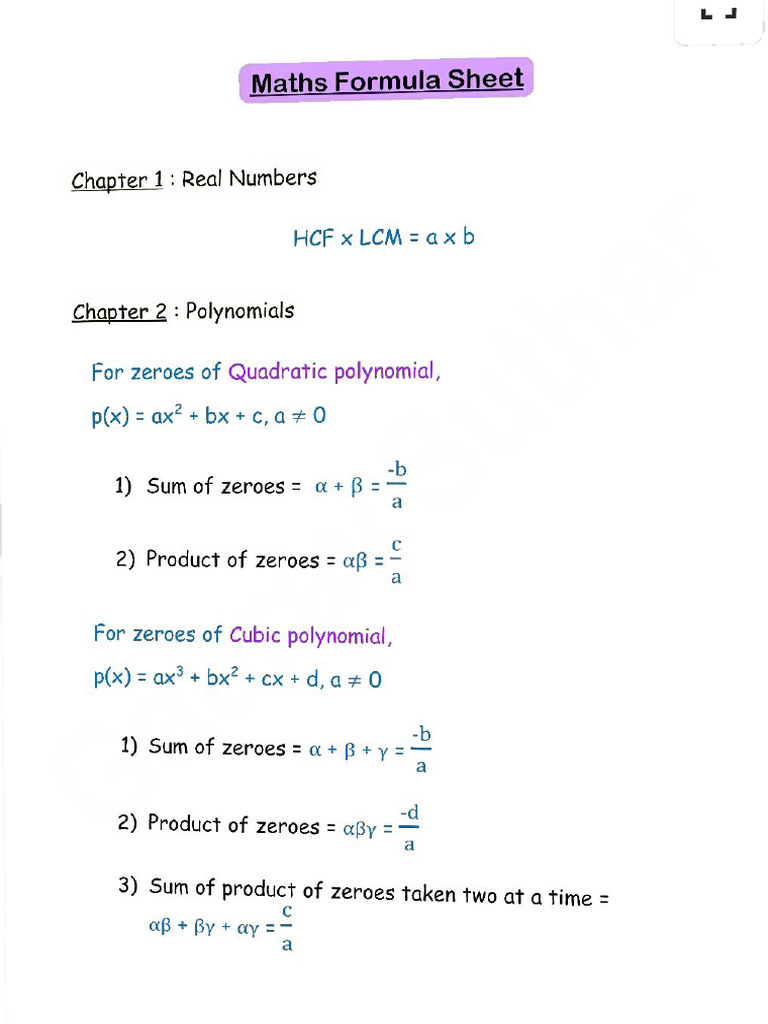Math Formula | PDF