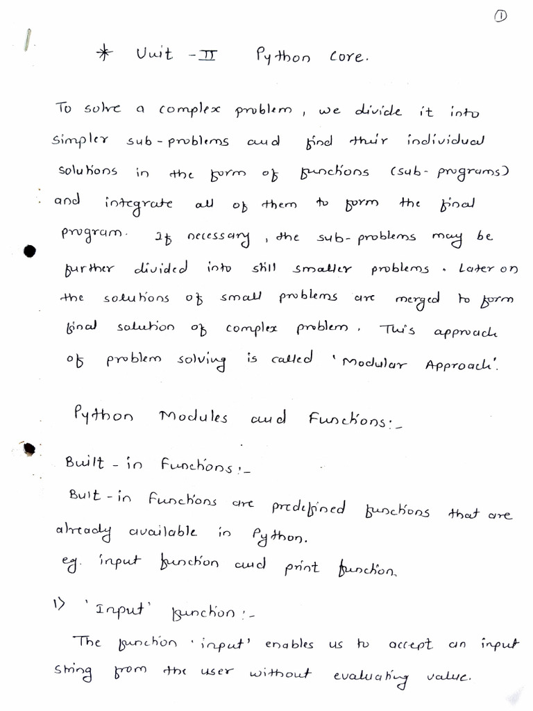 Python Unit 2 | PDF