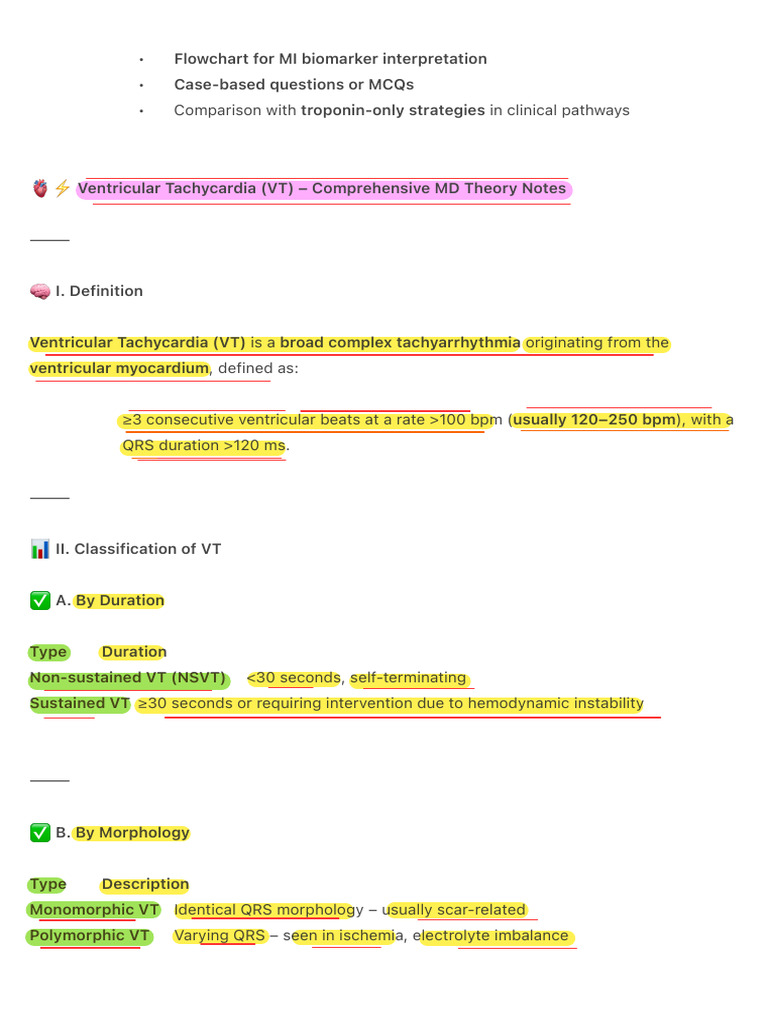 Ventricular Tachycardia Overview and Management | PDF | Cardiovascular ...