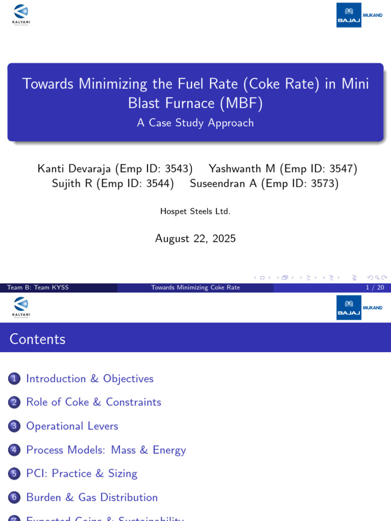 Minimizing Coke Rate in Mini Blast Furnaces | PDF | Coke (Fuel) | Coal