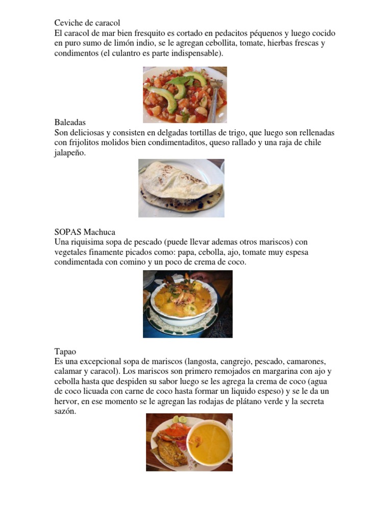 Comidas Garifunas | Mariscos | Sopa
