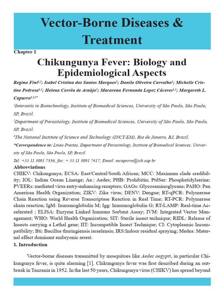 Chikungunya Fever Biology and Epidemiological Aspects | PDF