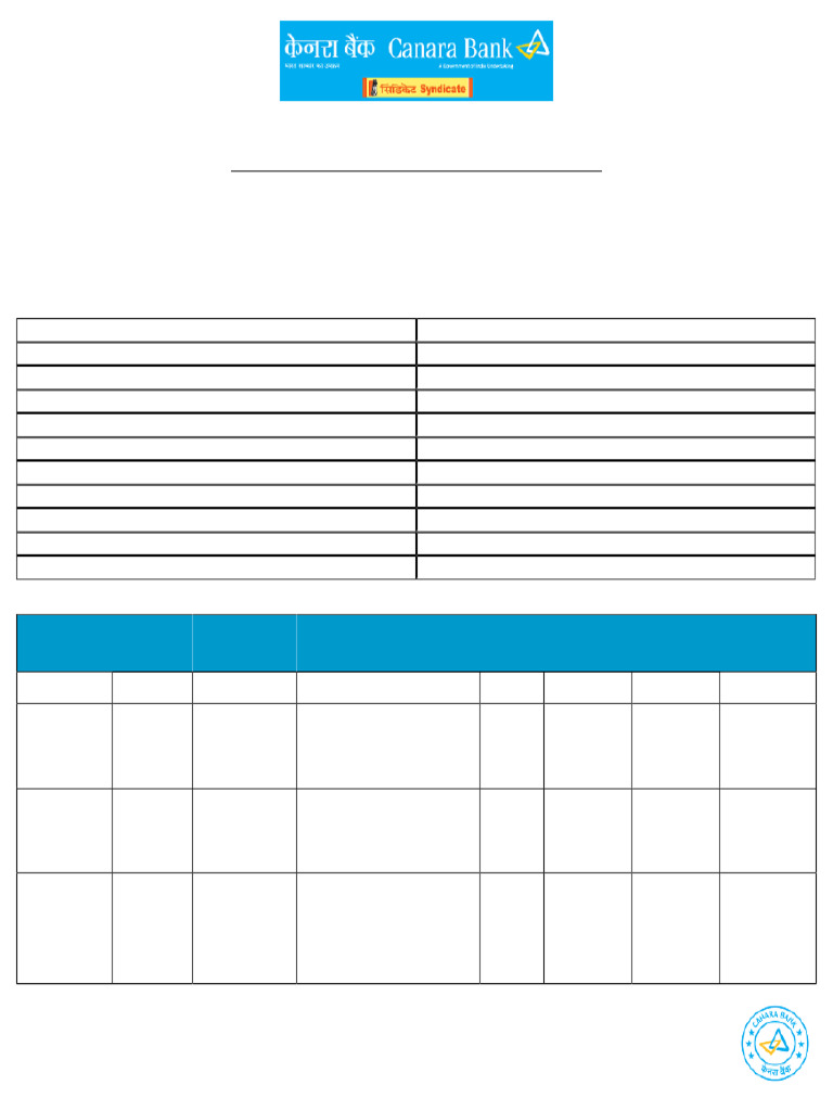Canara Bank Account Statement Summary | PDF | Financial Services