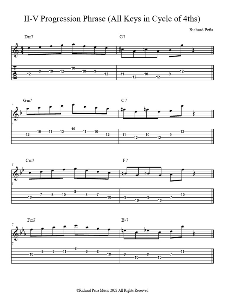 II-V Progression in All Keys | PDF