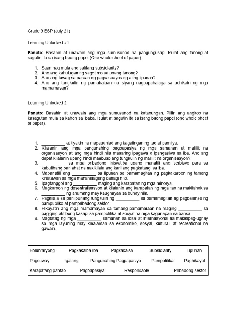 AOL Activity (July 21) | PDF