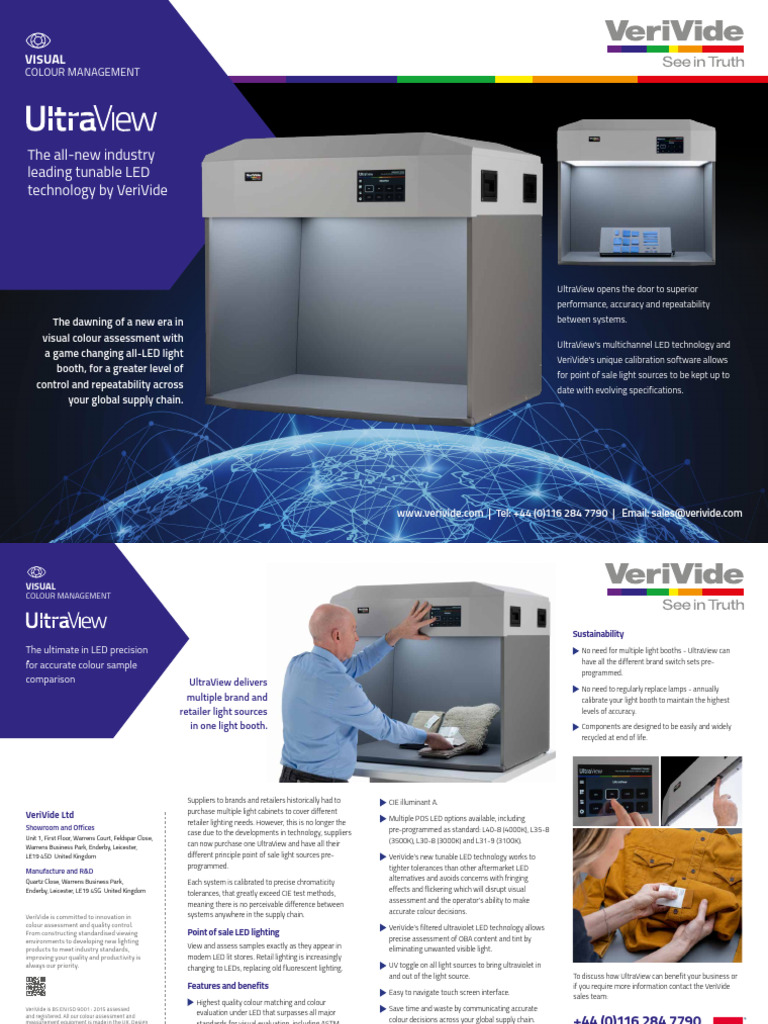 UltraView: Advanced LED Colour Booths | PDF | Lighting | Ultraviolet