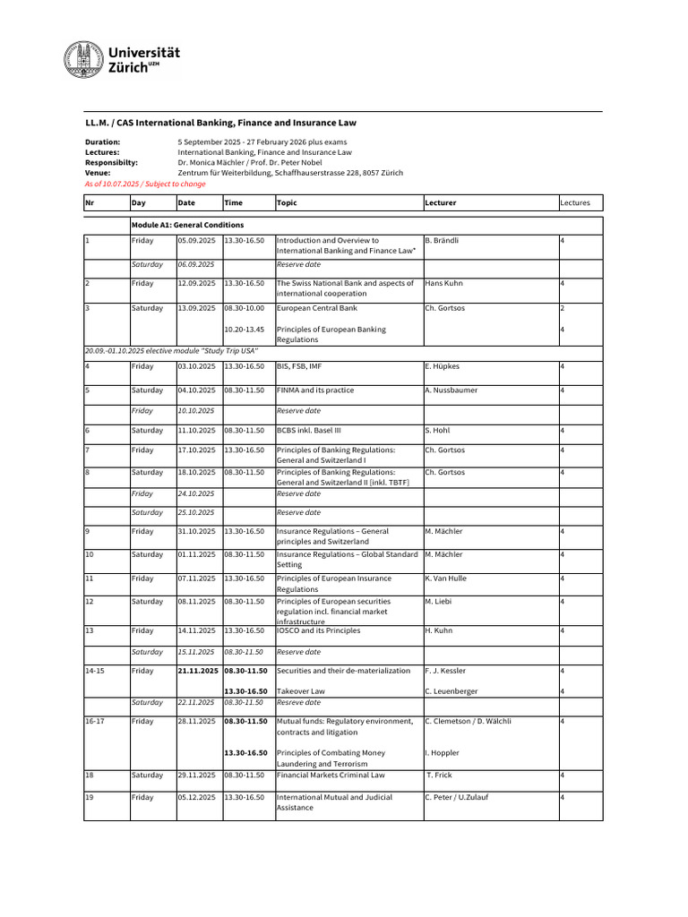 Schedule CAS International Banking and Insurance Law AE | PDF | Private ...
